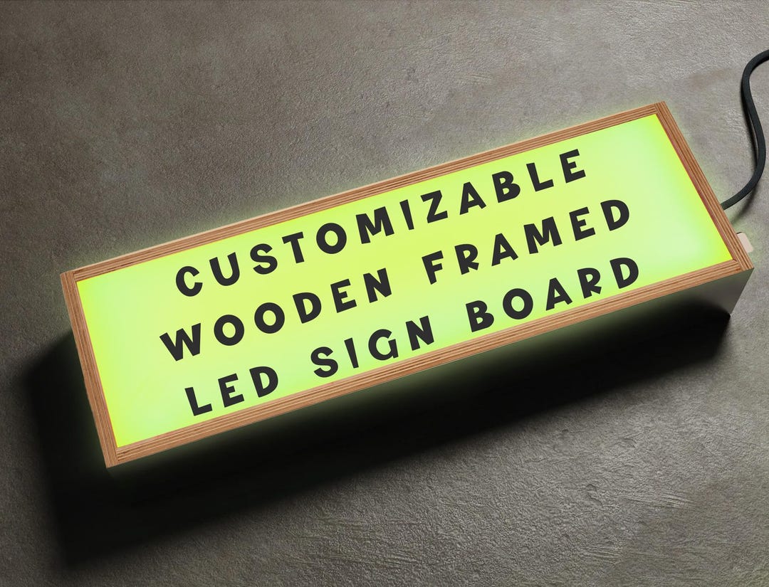 USB Powered Studio Desk Decor: Custom Text Light Box RGB - Etsy