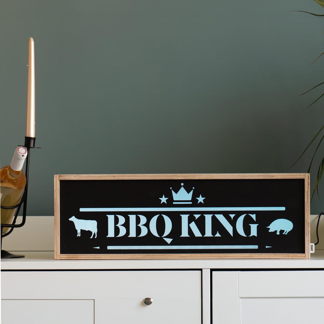 BBQ King Light Box Illuminated Sign Lightbox Lighting for Home Decor ...