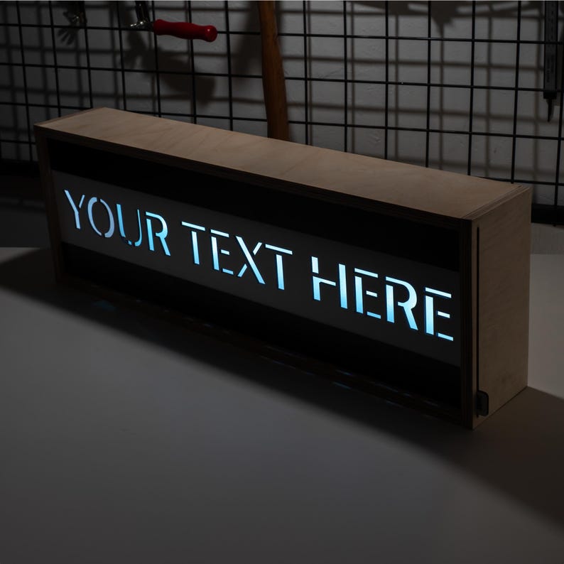Led Light Box With Custom Text Personalized Business Logo Sign Lightbox ...
