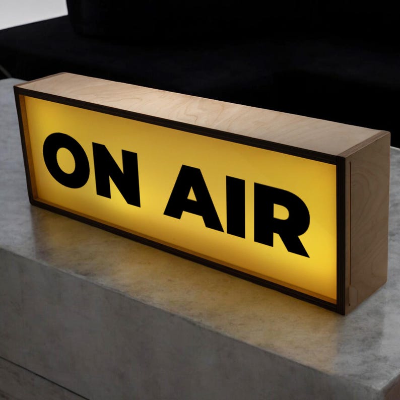On Air Sign With Remote Control, Wall Mountable on Air Light Box ...