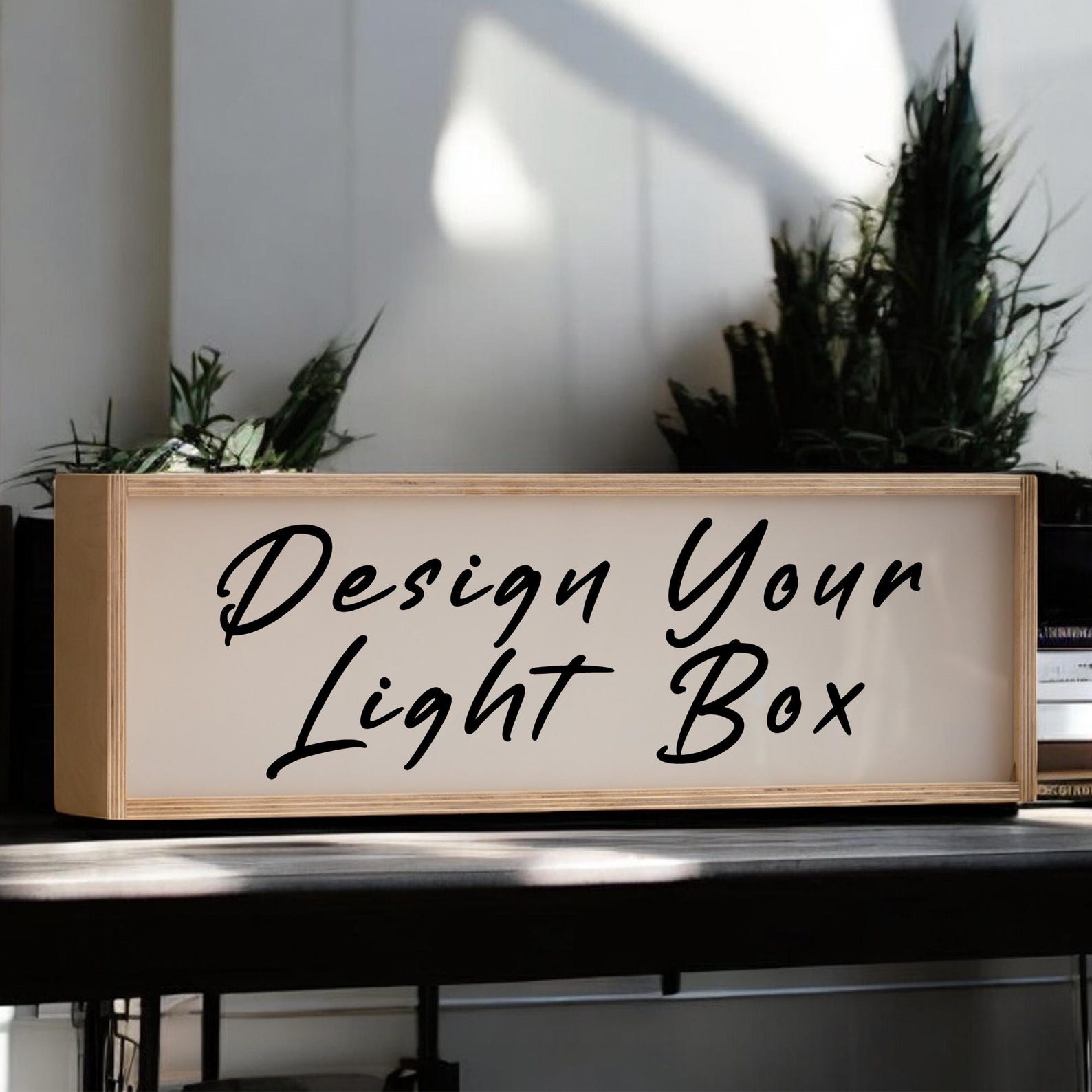 Custom Business Logo Lightbox: Wooden, Cordless, Remote Sign - Etsy