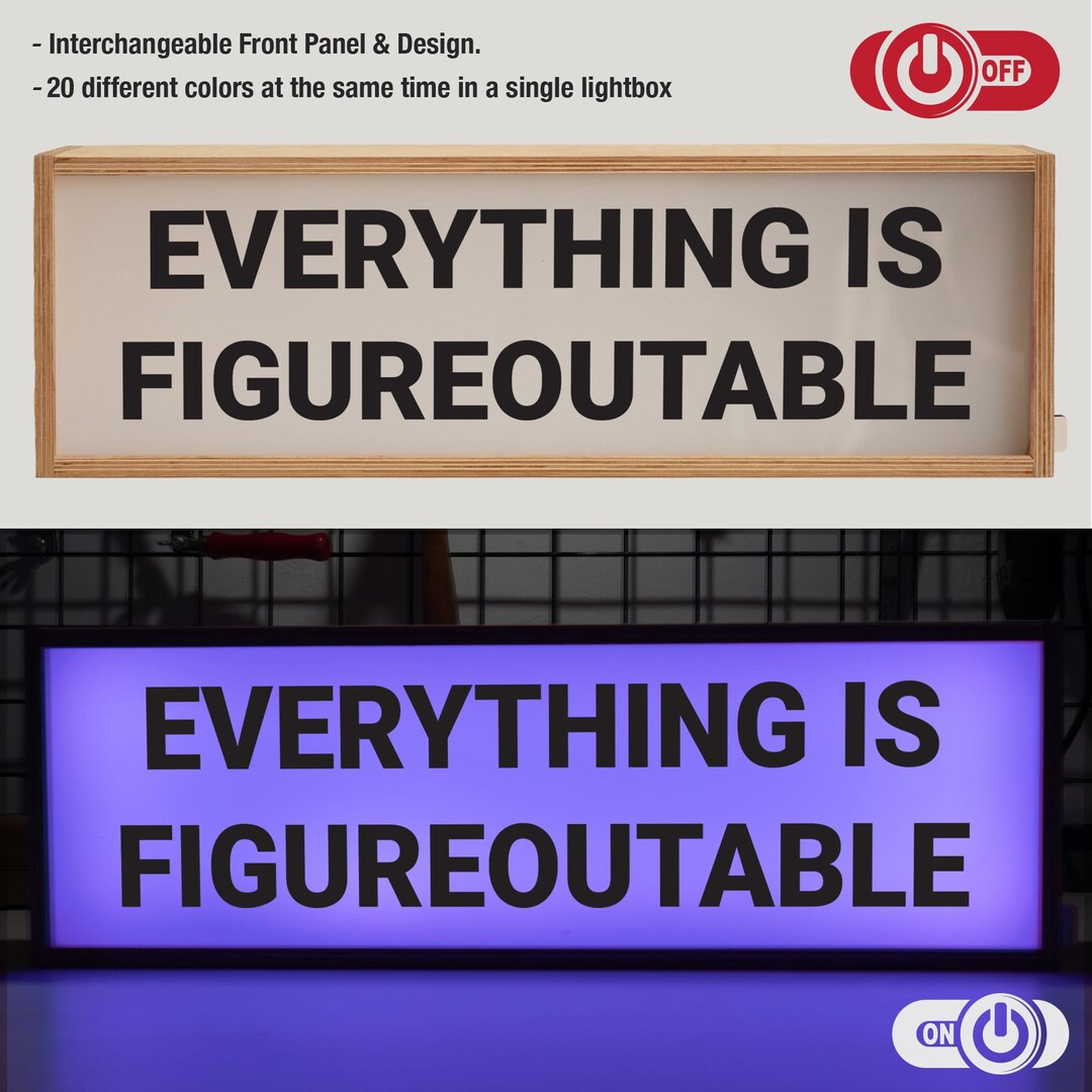 Custom Text Inspirational LED Sign for Home and Office Decor, Wood ...