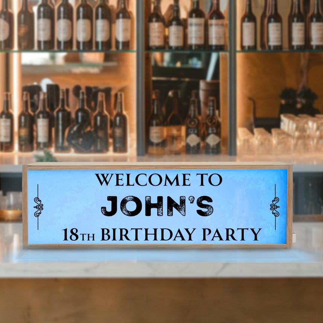 Welcome Lightbox for Birthday Party, Happy Birthday Sign, Acrylic ...