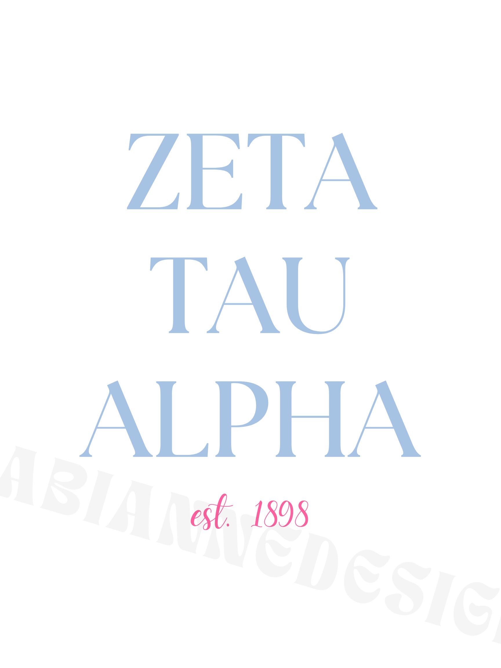 Zeta Tau Alpha Wall Collage | Blue and Pink | Wall Art Design ...