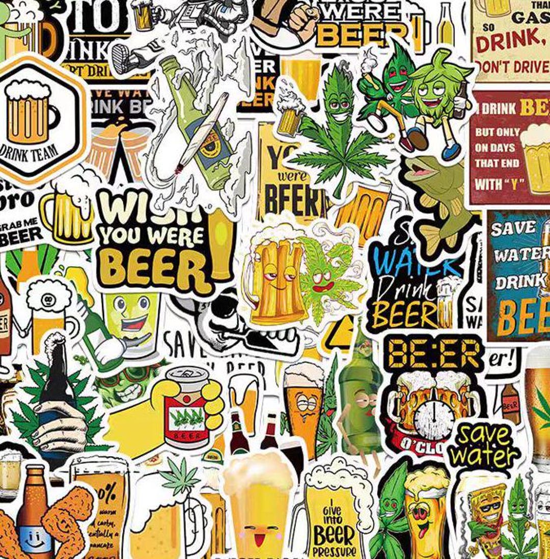 50 Random Weed Sticker Sets, Laptops, Skateboards, Phones, Rewards ...