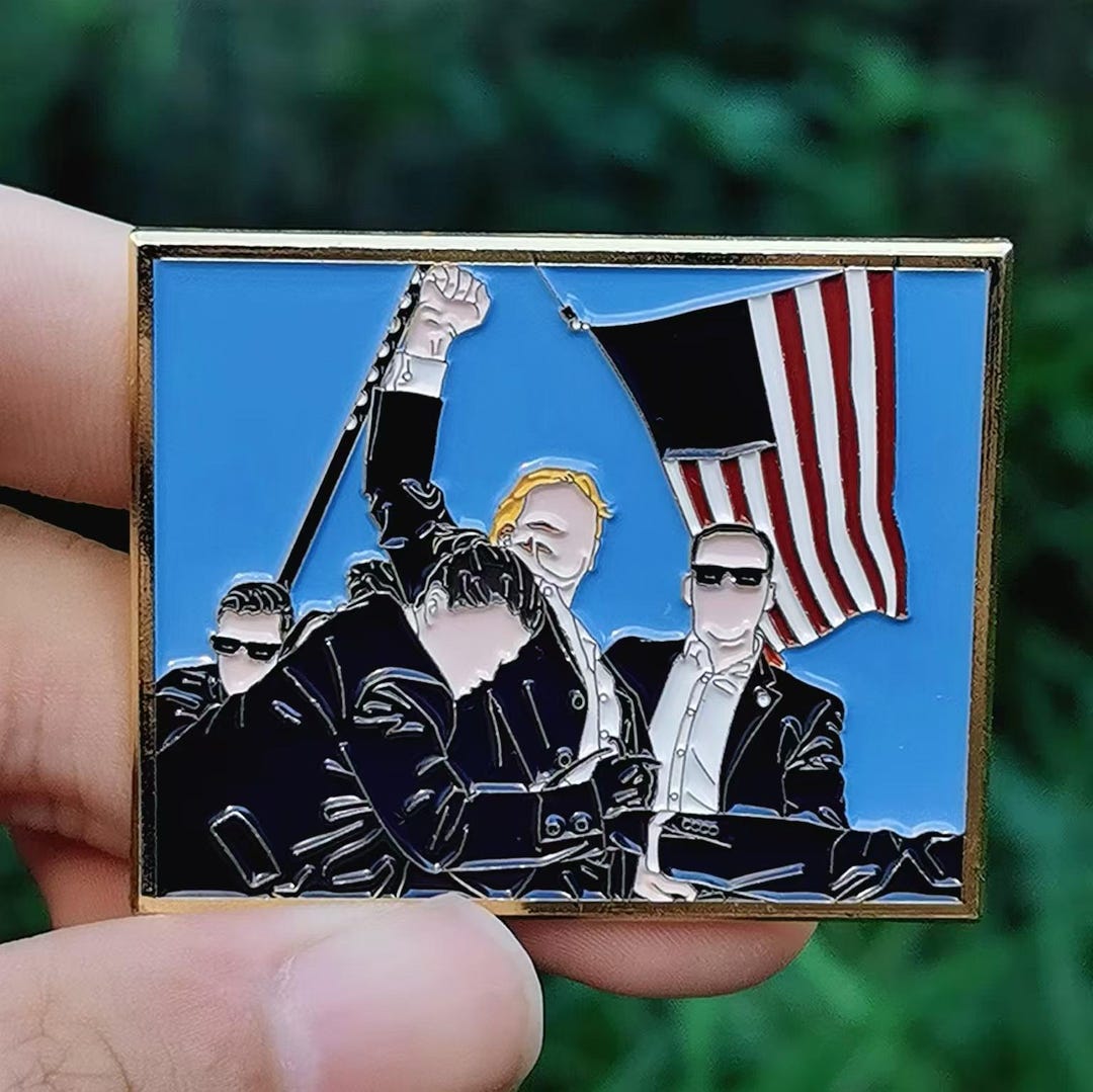 Fight Trump Pin / Donald Trump President 2024 Campaign Enamel Pins ...