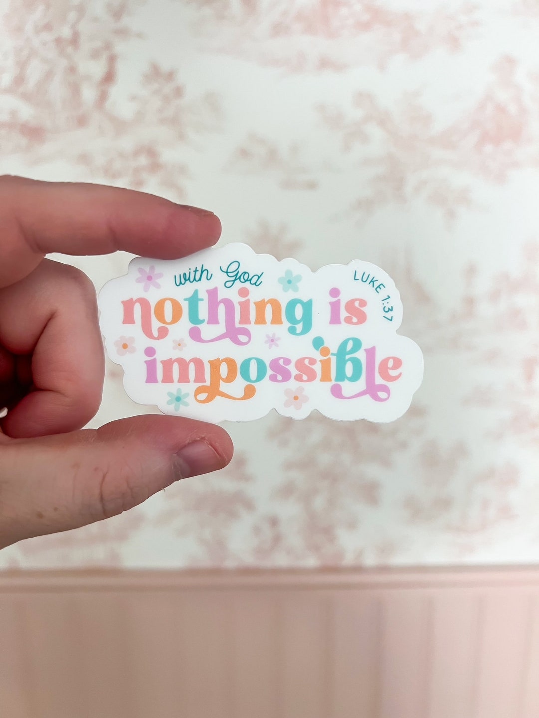 Nothing is Impossible - Christian Sticker | Faith Sticker | Catholic ...