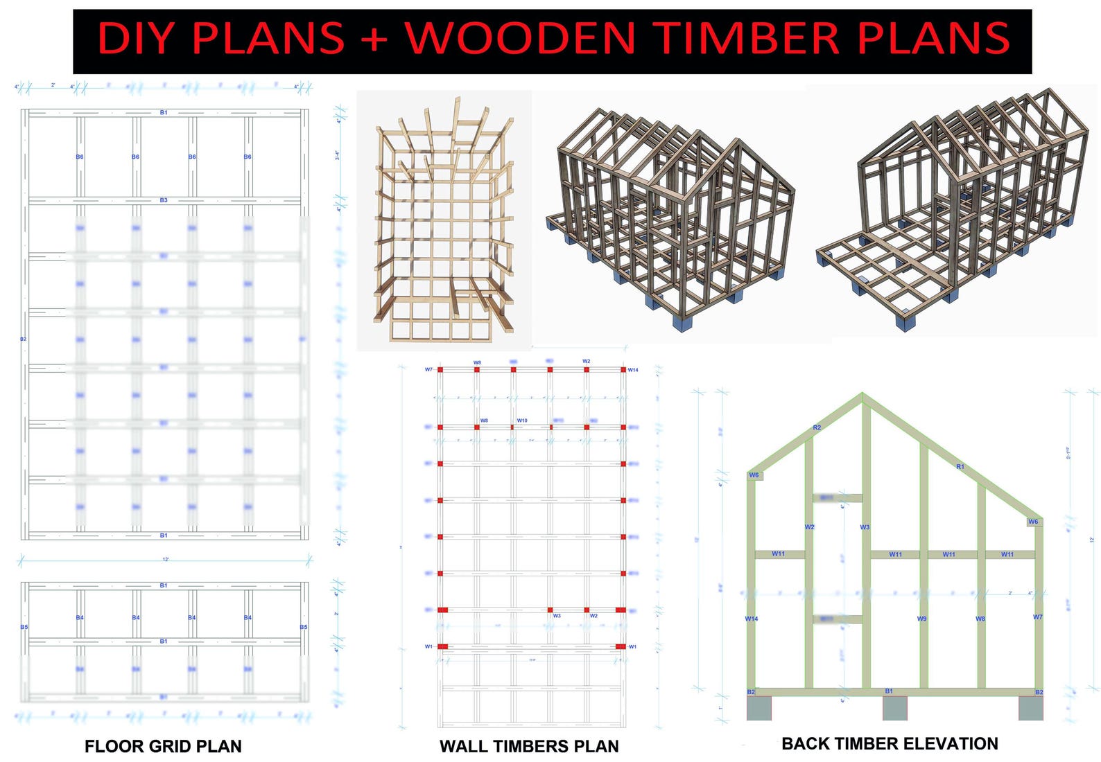 Cabin House Plans 12 X 18, Tiny Cabin Plans, Small House Plans, Tiny ...