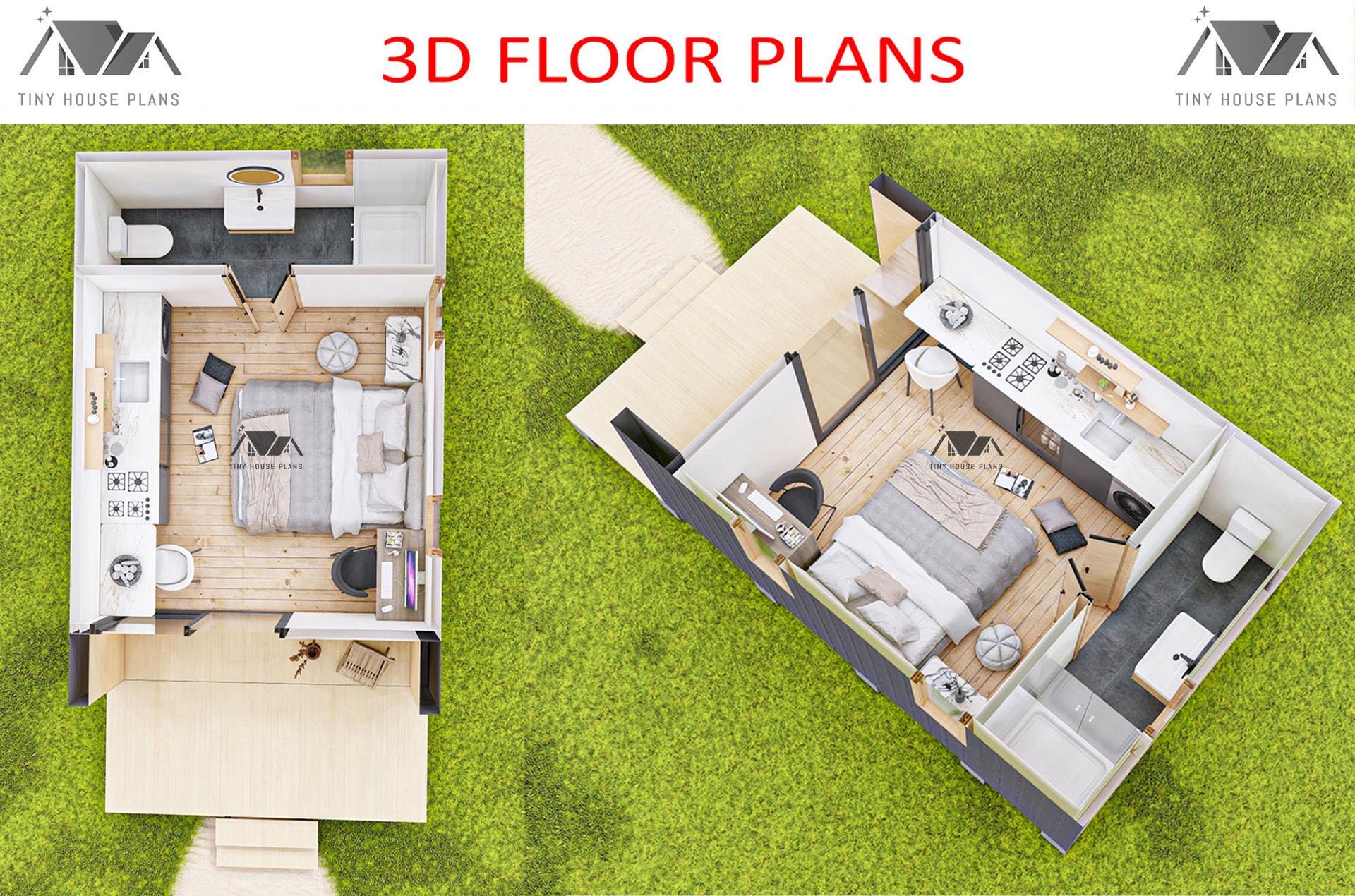 Cabin House Plans 12 X 18, Tiny Cabin Plans, Small House Plans, Tiny ...