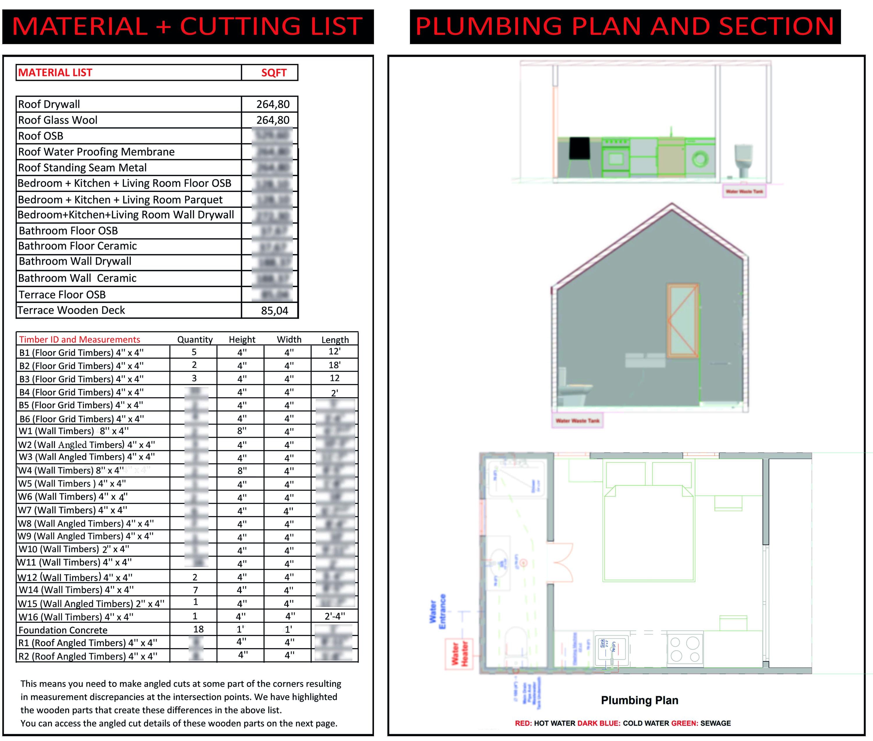 Cabin House Plans 12 X 18, Tiny Cabin Plans, Small House Plans, Tiny ...