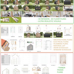 Cabin House Plans 12 X 18, Tiny Cabin Plans, Small House Plans, Tiny ...