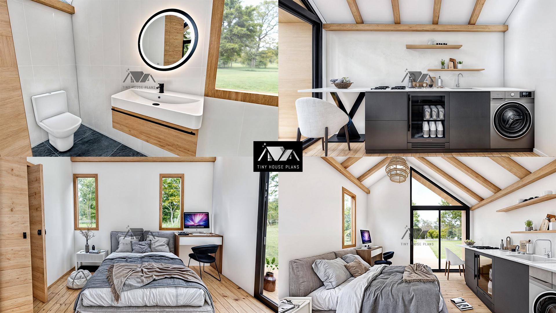 Cabin House Plans 12 X 18, Tiny Cabin Plans, Small House Plans, Tiny ...