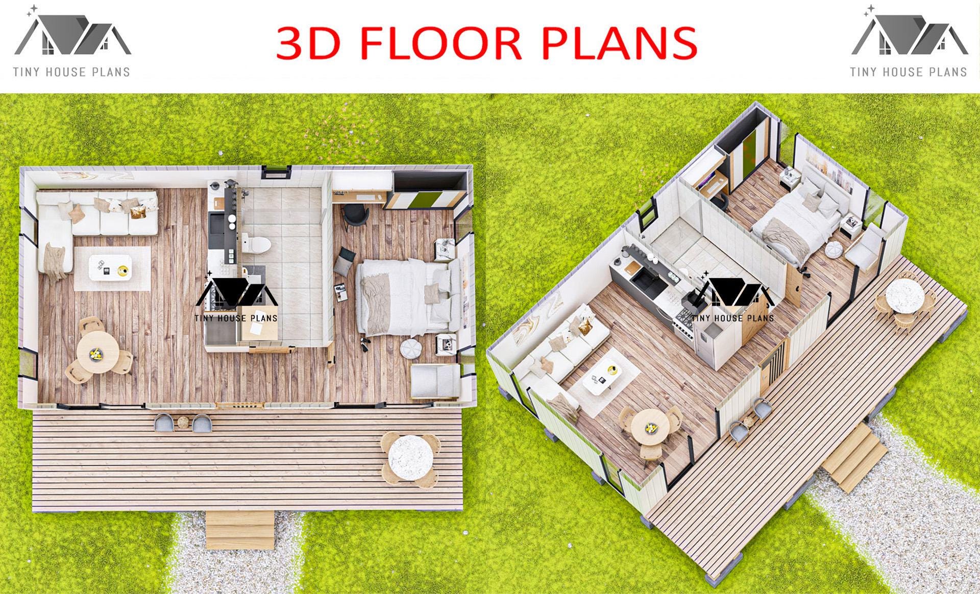 Cabin House Plans 16 X 30, Tiny House Plans, Modern House Adu Plans ...