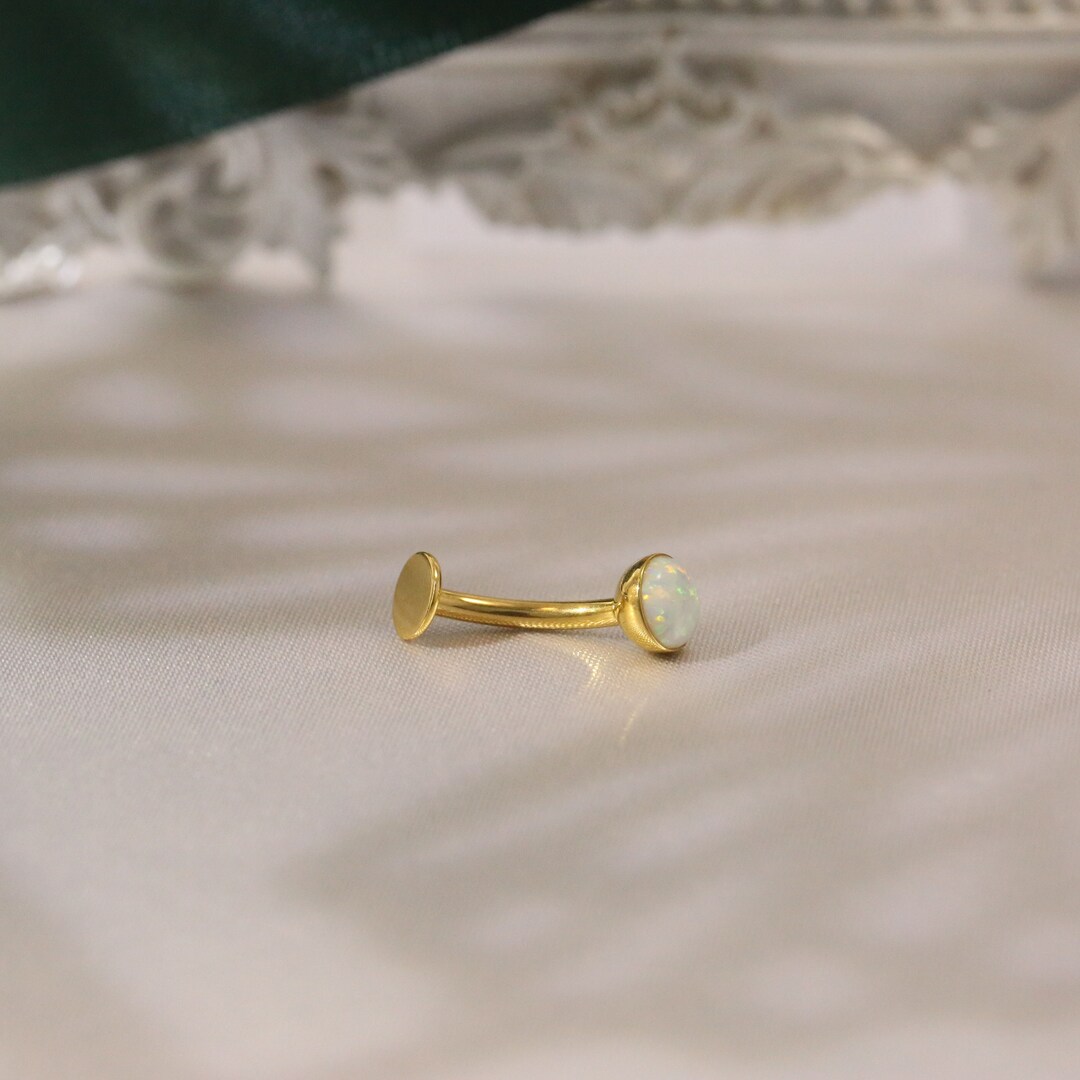 G23 Belly Button Ring Disc Bottom Belly Button Jewelry Floating Belly ...