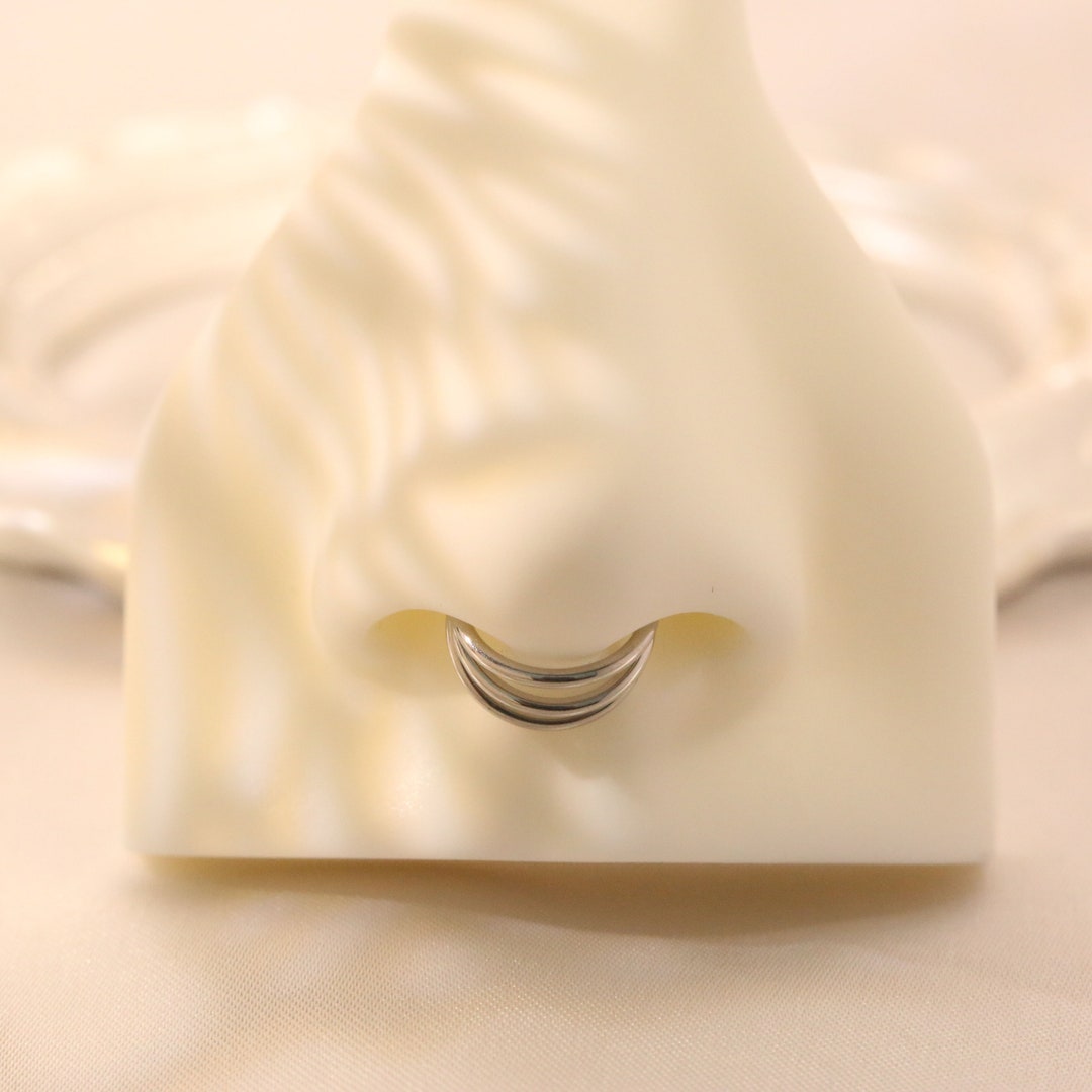 Three-open Nose Ring Nose Hoop 316L Nasal Septum Ring Nose Ring Nose ...