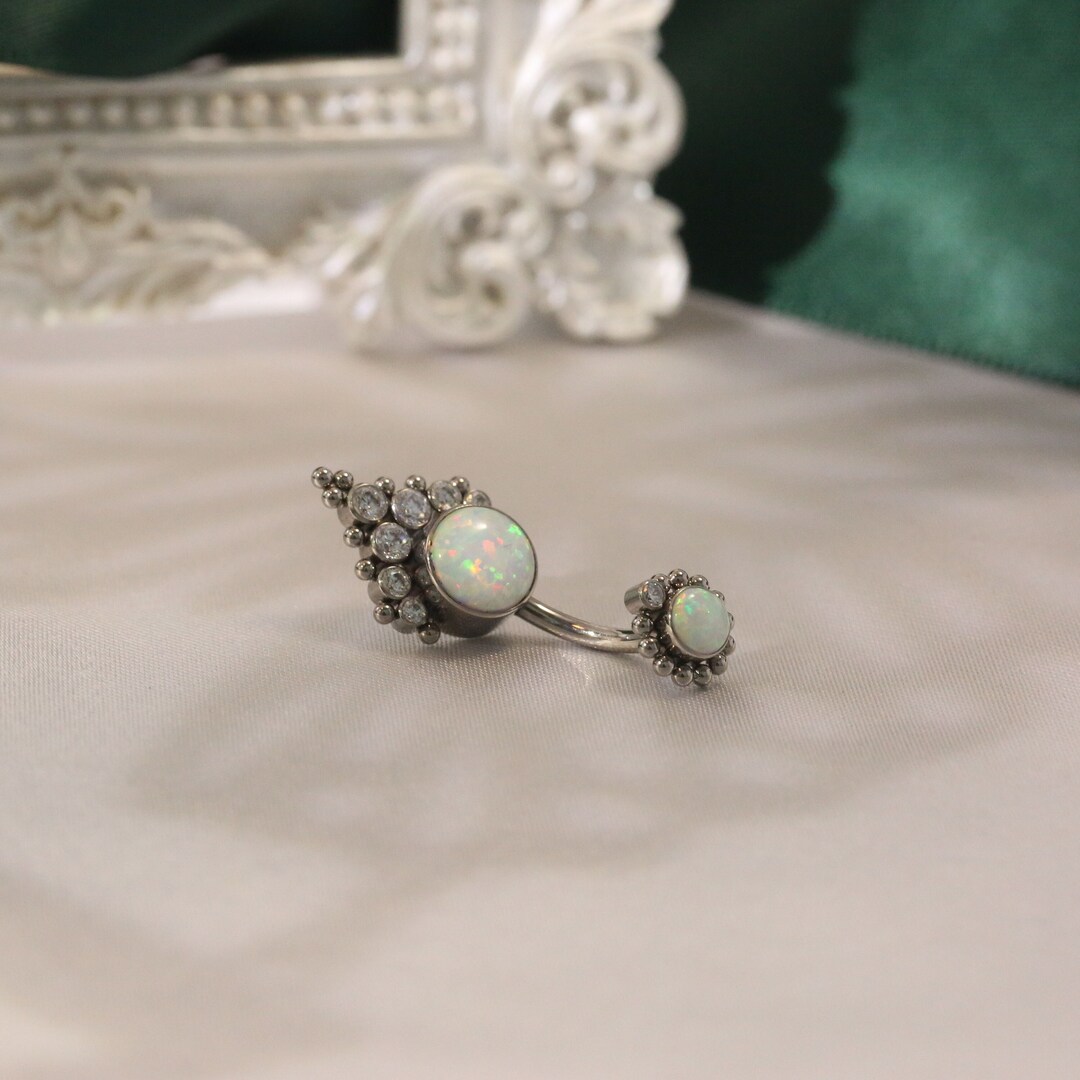 G23 14G Belly Button Ring 10mm Belly Button Piercing Claw Set Double ...