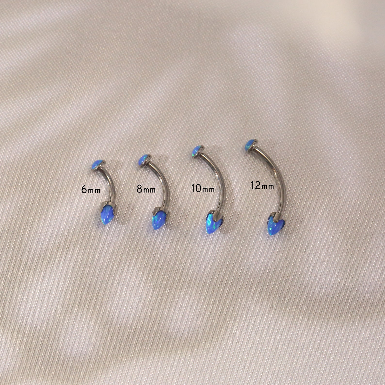 Beautiful Blue Opal Eyebrow Jewelry Titanium Eyebrow Piercing Jewelry ...