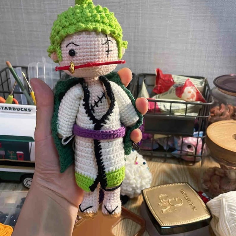 One Piece Series Crochet Pattern Zoro, PDF Crochet Pattern, Simple ...