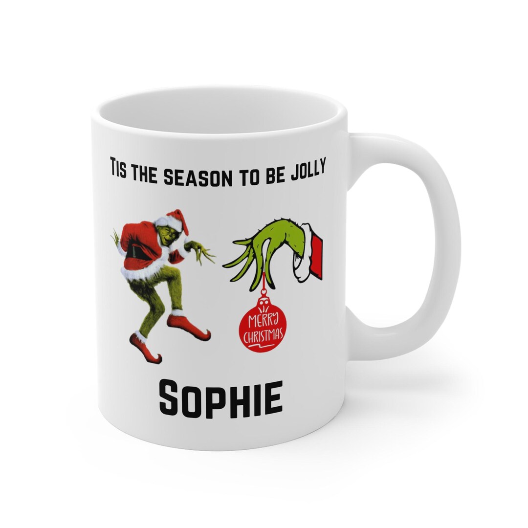 Personalised Grinch Mug, Funny Stocking Fillers, Christmas Gifts for ...
