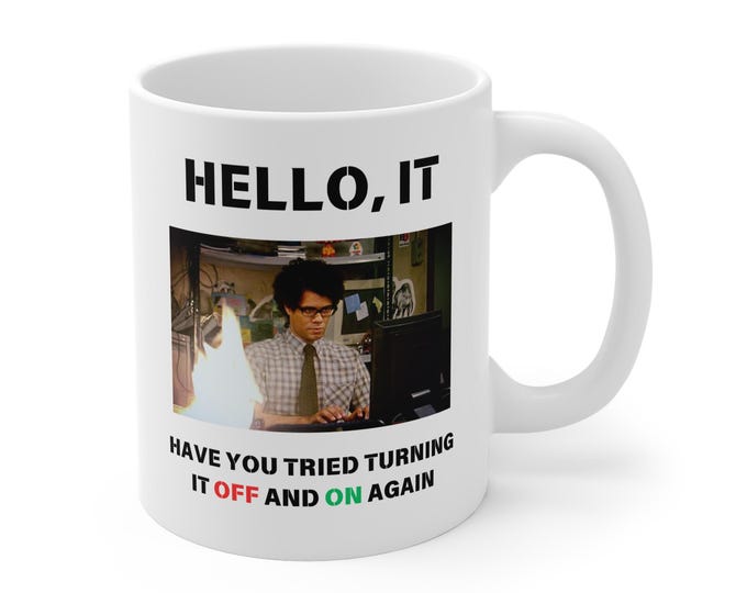 The IT Crowd Mug/cup Maurice Moss Richard Ayoade Face Geek Nerd ...