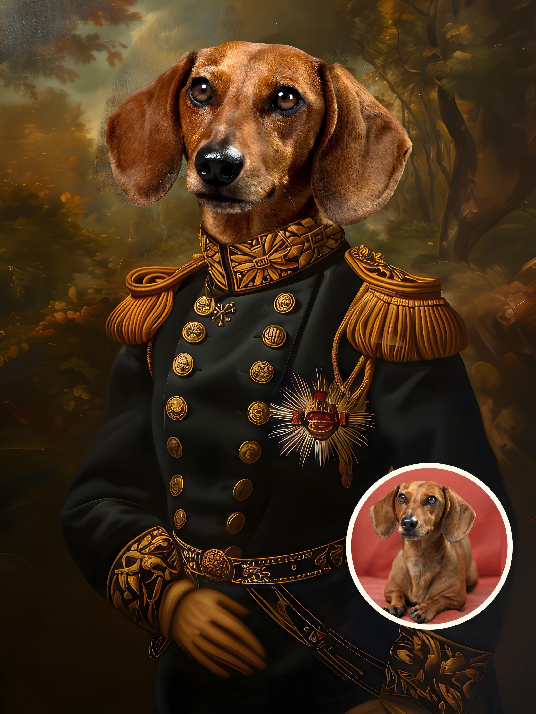 Custom Historical Dog Portrait, Royal Pet Painting, Renaissance ...