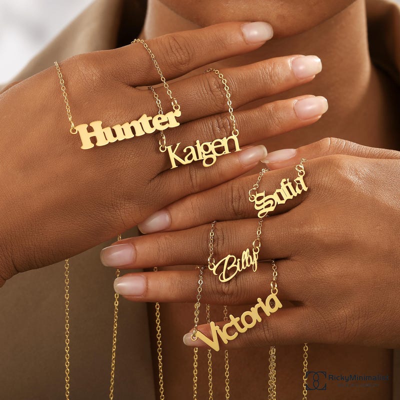 Name Necklaces - Etsy