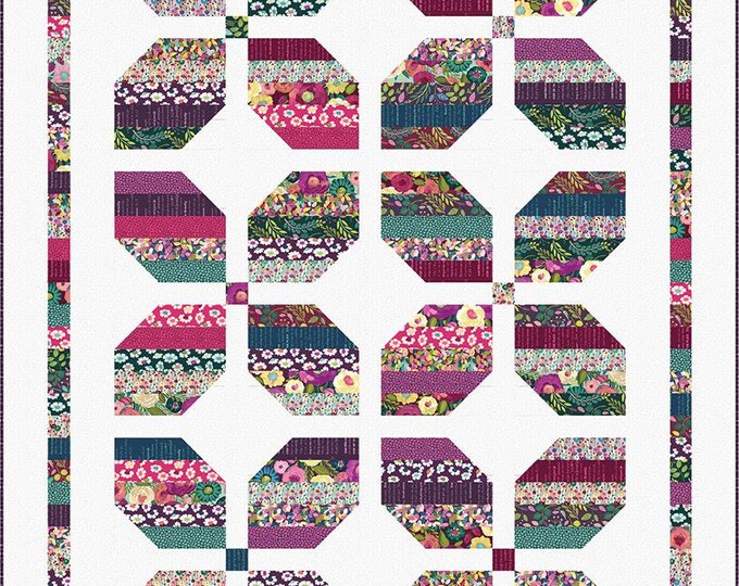 Rolie Flower Quilt Kit and Free Pattern With Fragrant Fields by Riley Blake - Etsy