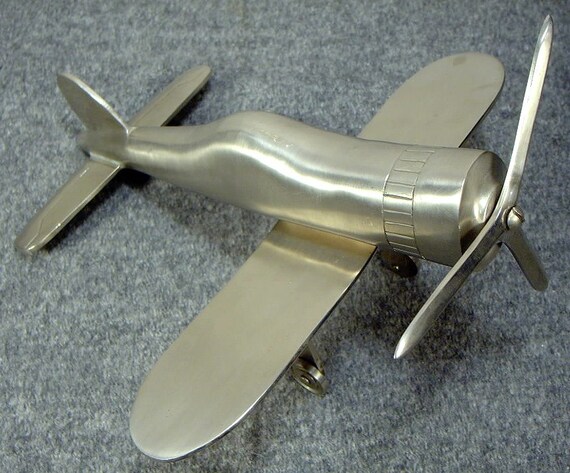 Cast AIRPLANE Model Solid Steel MODERNE Handcrafted Very Heavy | Etsy