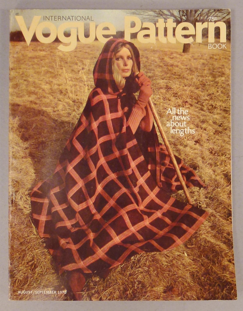 Vintage VOGUE Pattern Book Fashion AUGUST SEPTEMBER 1970 Rare - Etsy