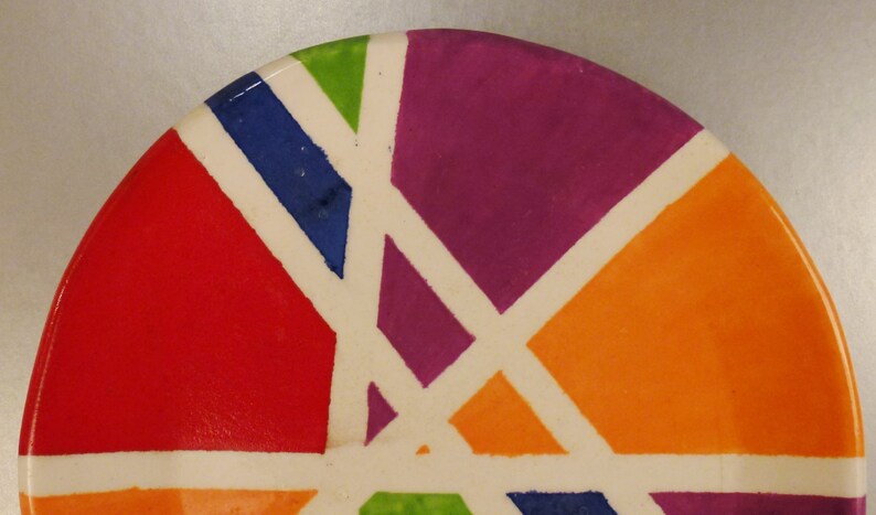 Plate STUDIO Art POTTERY Astist Signed Bowl 8 Inches Diameter - Etsy