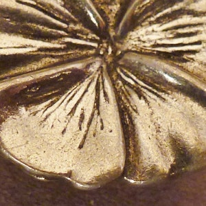 PANSY Flower, BUTTON Cover, Cast Pewter, Signed , DANFORTH, 1985, One ...
