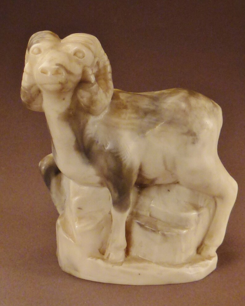 RAM Mountain Sheep handcrafted Canada Pearlite Marblecraft | Etsy