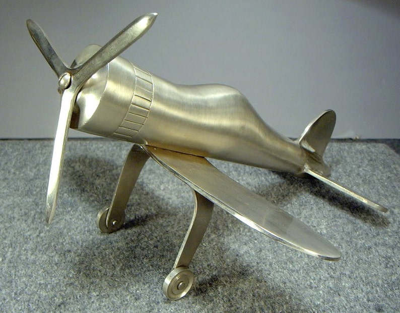 Cast AIRPLANE Model Solid Steel MODERNE Handcrafted Very Heavy | Etsy