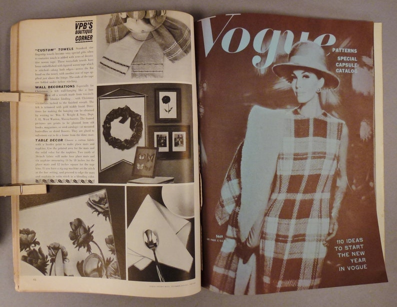 Vintage VOGUE Pattern Book Fashion DECEMBER 62-JANUARY1963 - Etsy