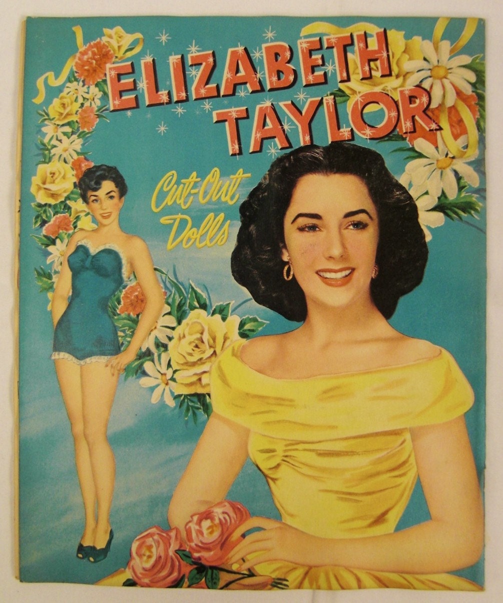 Original Paper DOLLS ELIZABETH Taylor 1950 Whitman Publishing Racine WI ...
