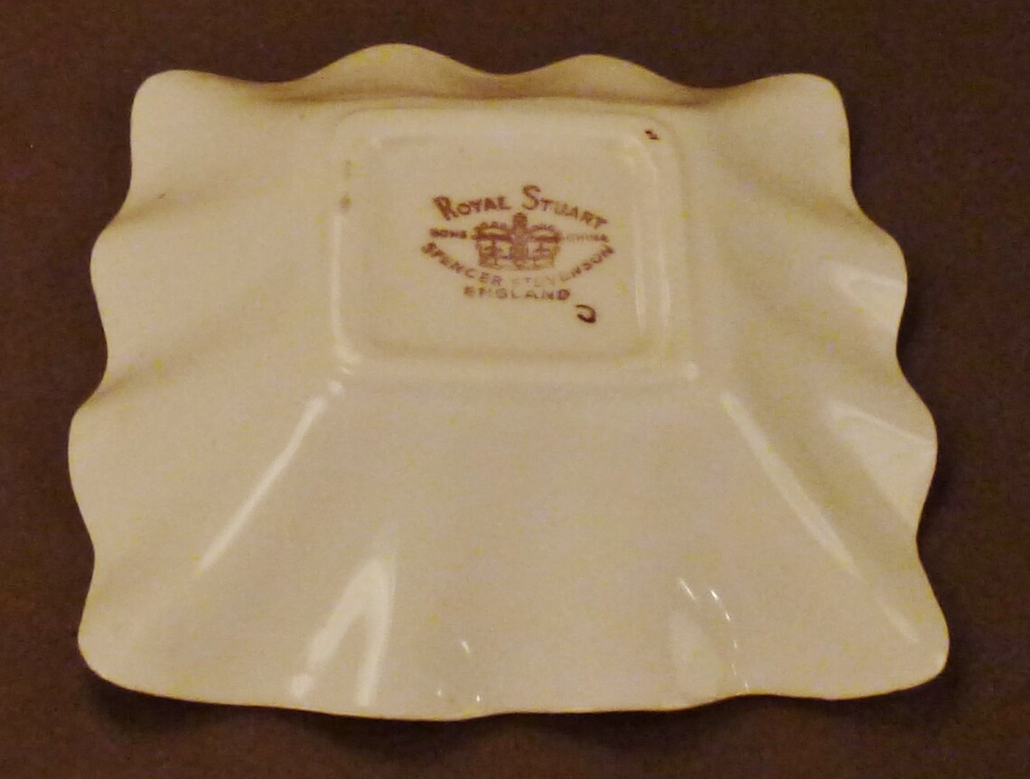 ANTIQUE ENGLAND BUTTER Pat Dish Porcelain Royal Stewart - Etsy