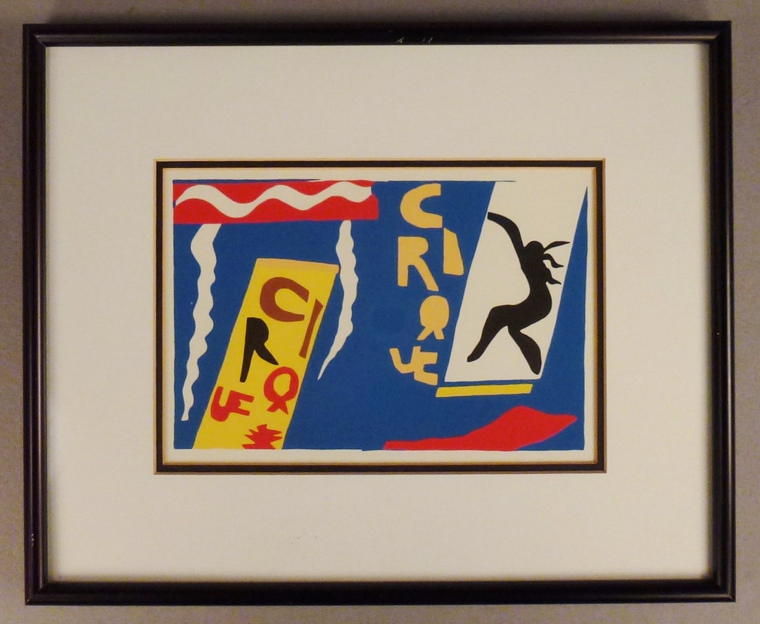 MATISSE, POP ART Modernist Print, the Circus, Silkscreen , Framed Under ...