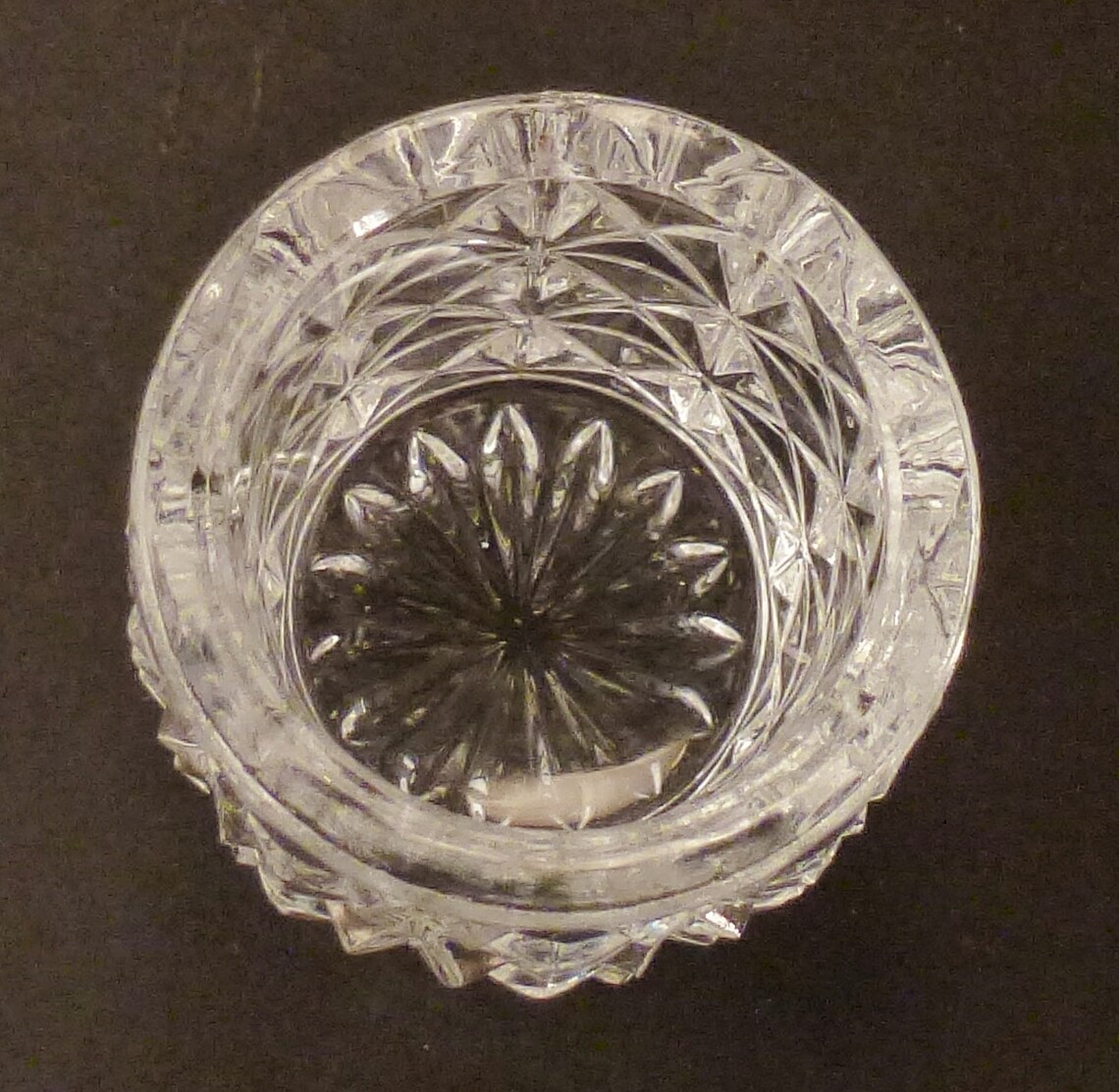 Antique Glass CRYSTAL Toothpick Holder Serrated Efges Rows - Etsy