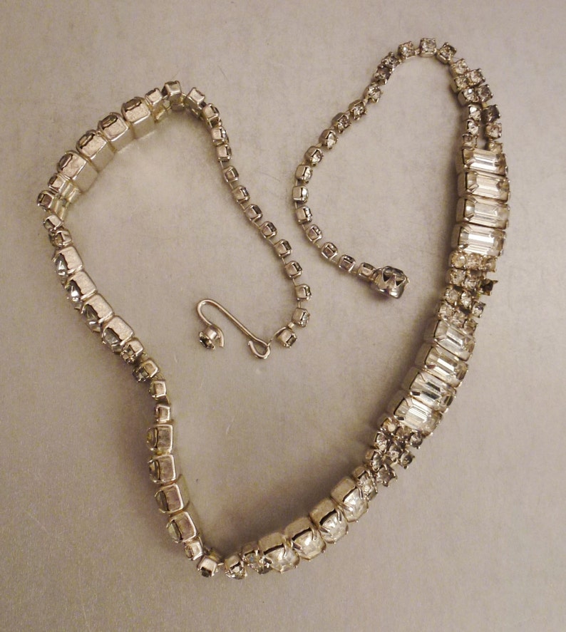 Stunning WEISS Necklace Choker Rhinestones Designer Signed 15 | Etsy