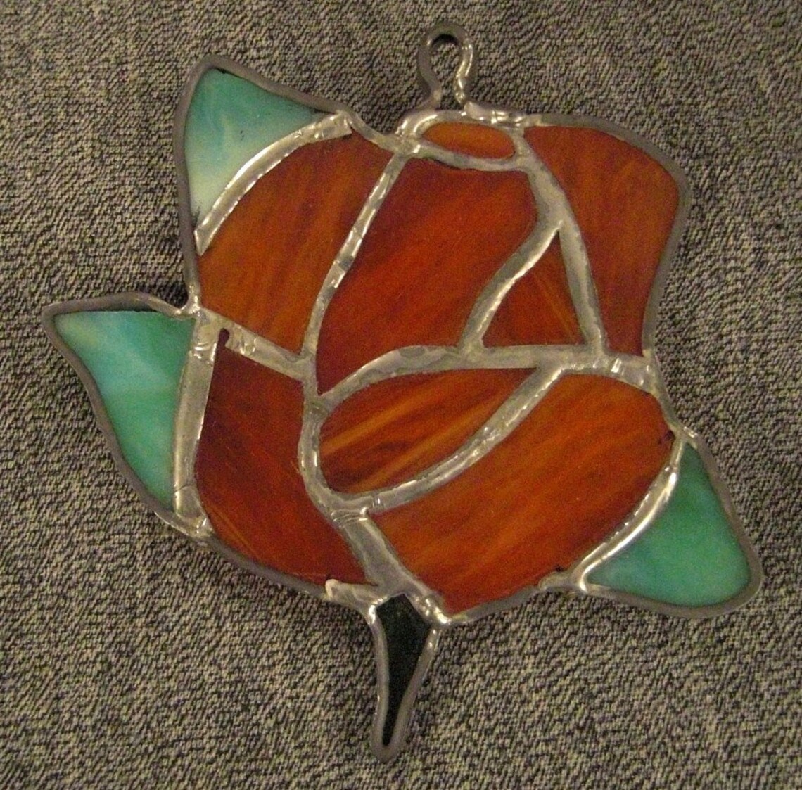 ROSE Flower Stained GLASS Decoration Window Hanging - Etsy