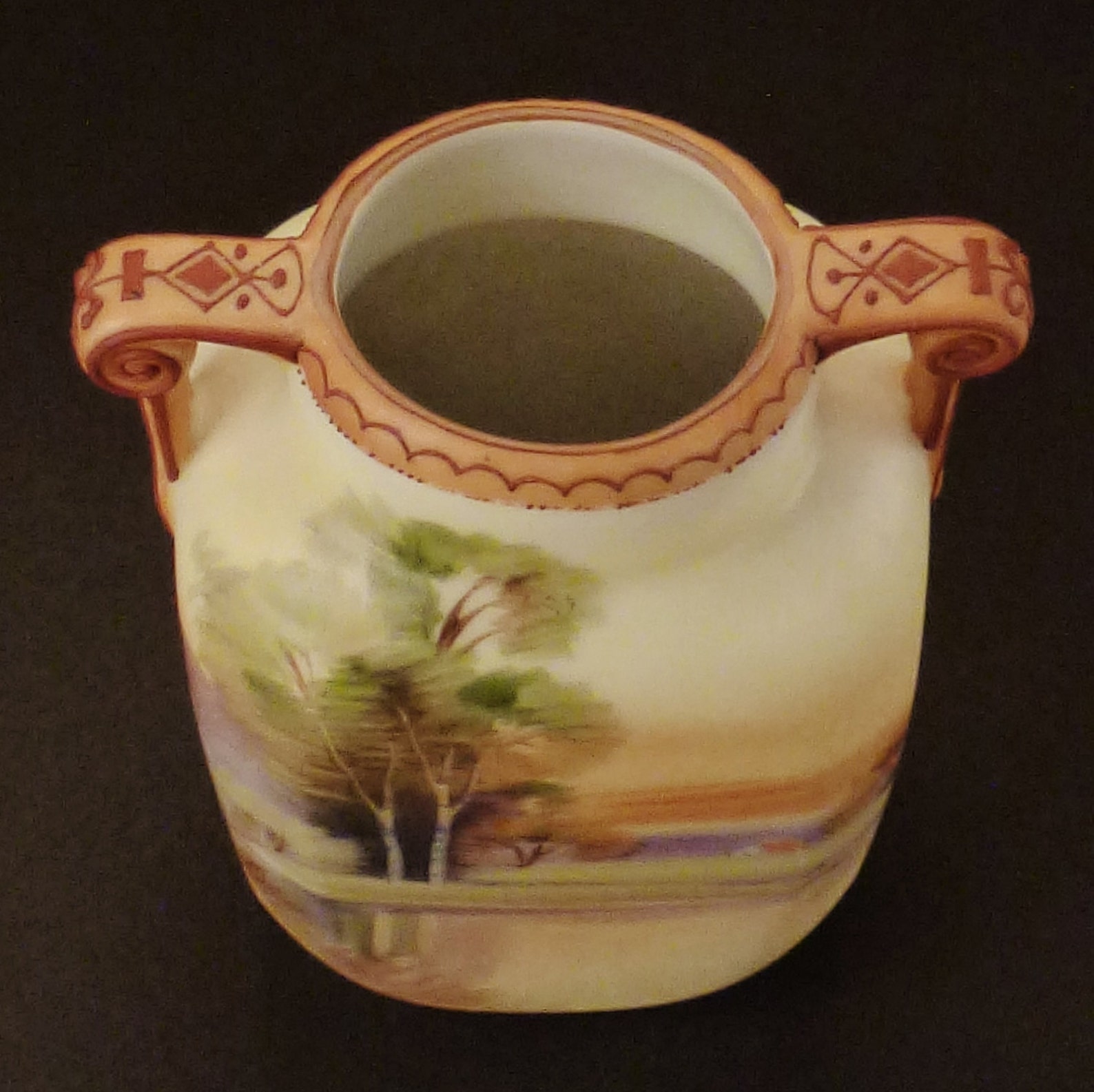 STUNNING NIPPON Landscape Scene Nouveau Motifs Trees Foliage | Etsy