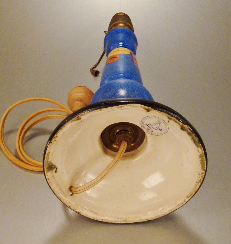 LAMP CZECHOSLOVAKIA Clarice Cliff Like Floral Peasant Art - Etsy