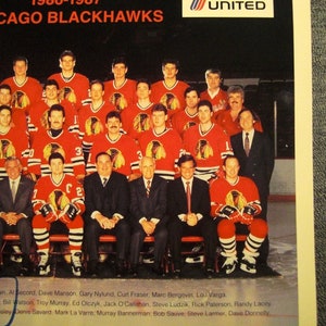1986-7 Blackhawks CHICAGO Photo Autographed CURT FRASER - Etsy