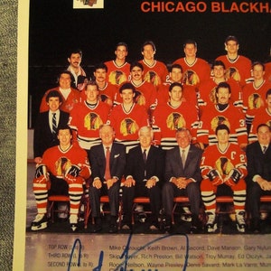 1986-7 Blackhawks CHICAGO Photo Autographed CURT FRASER - Etsy