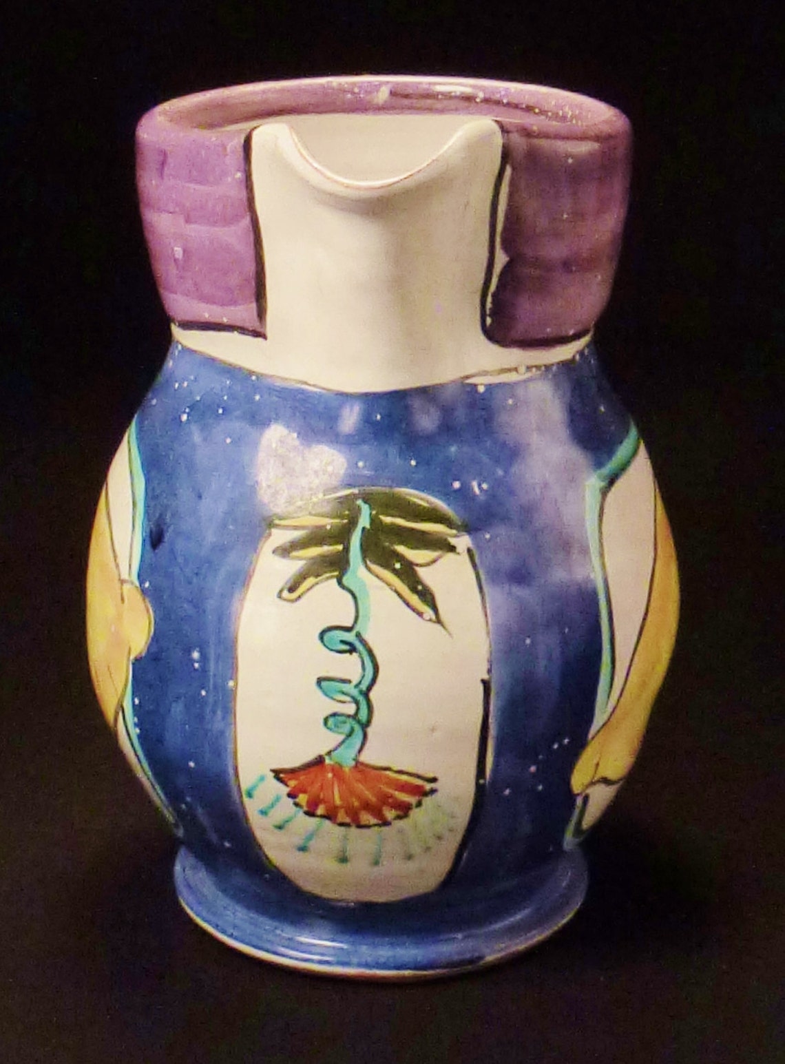 STUDIO PITCHER MODERN Ceramic Signed Kessler pottery 1980s | Etsy