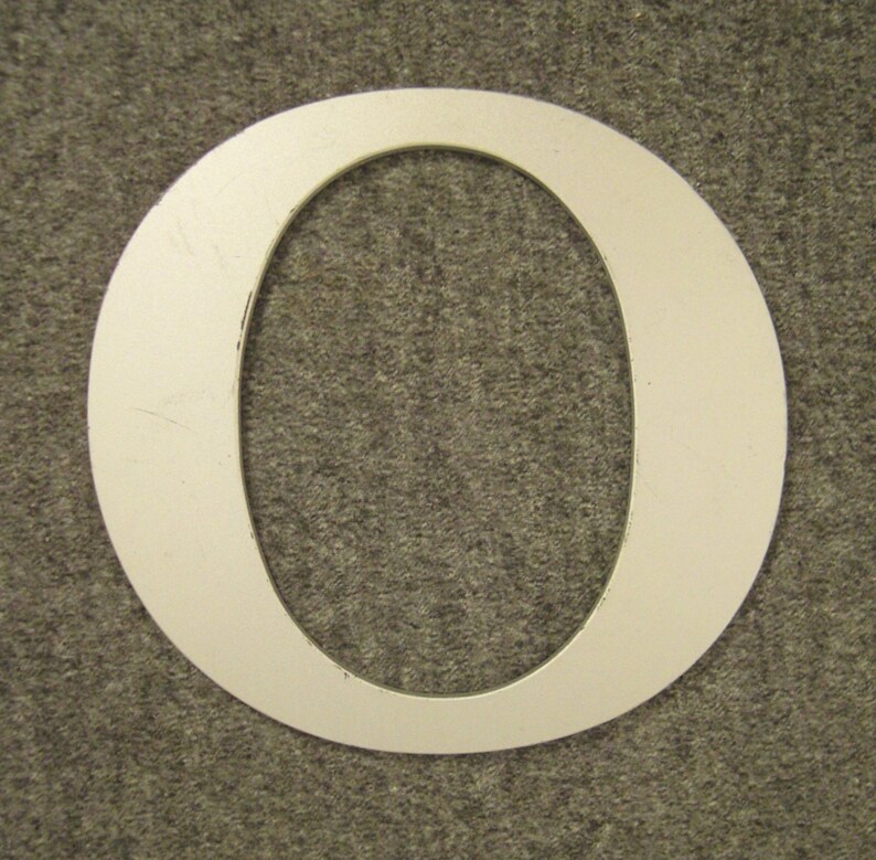 ACRYLIC NUMBER Cutout Roman Letters O Light Grey Silver and - Etsy