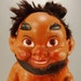 Vintage CAVEMAN BANK DOLL Japan Norleans 1960s Shabby Black Haired 7in ...