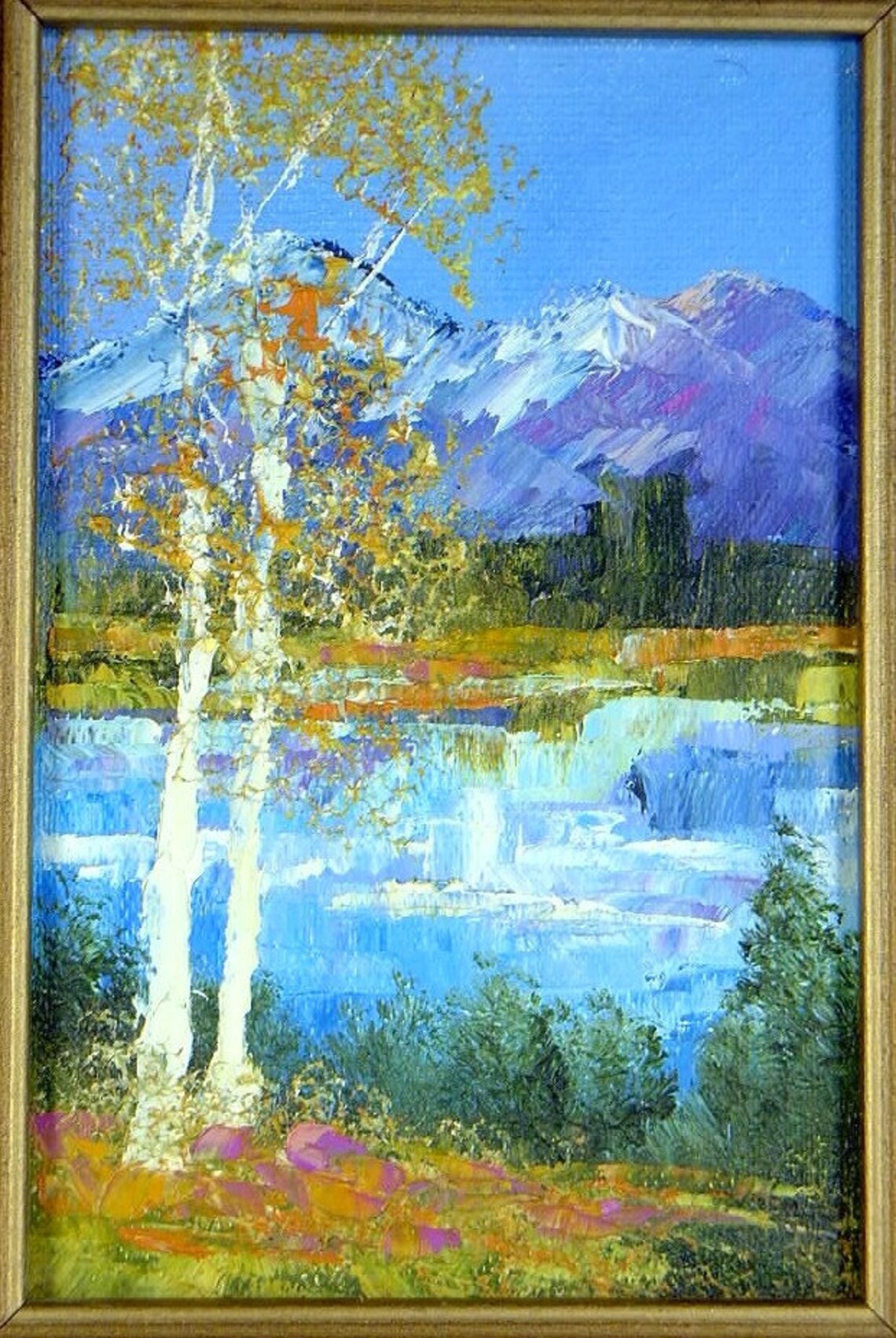 Impressionistic Painting OREGON Signed Original K C Barnes Framed ...