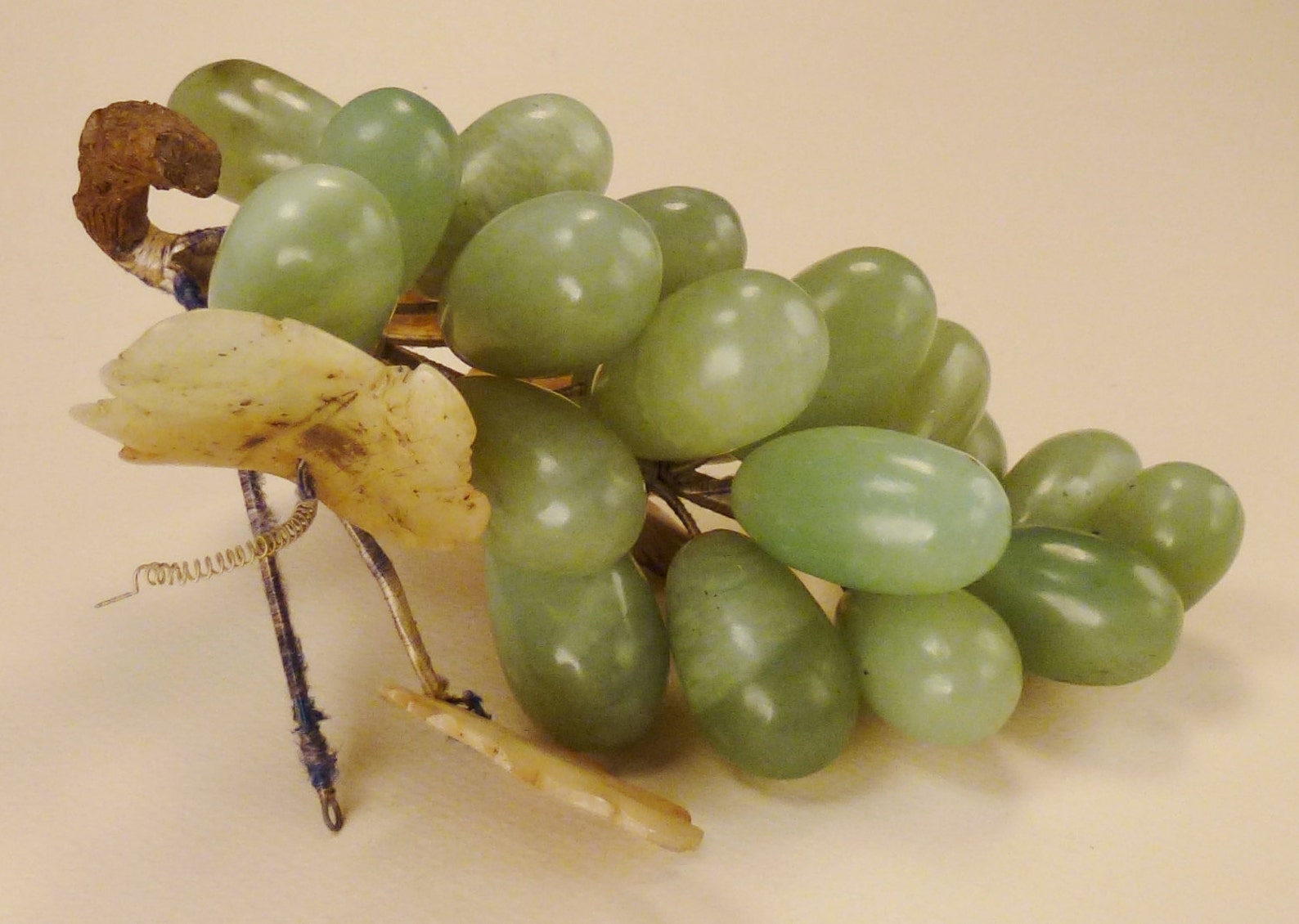 JADE GRAPES Cluster Sculpture STONE Articulated Carved | Etsy