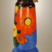 LAMP CZECHOSLOVAKIA Clarice Cliff Like Floral Peasant Art Signeg by ...